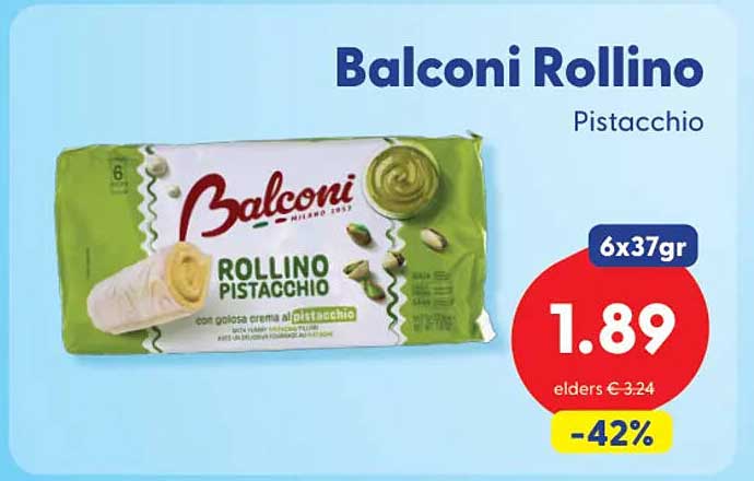 Balconi Rollino Pistacchio Aanbieding bij Die Grenze - FolderFeest.nl