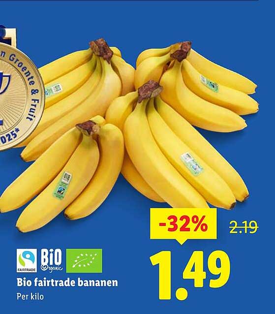 Bio Fairtrade Bananen Aanbieding bij Lidl - FolderFeest.nl