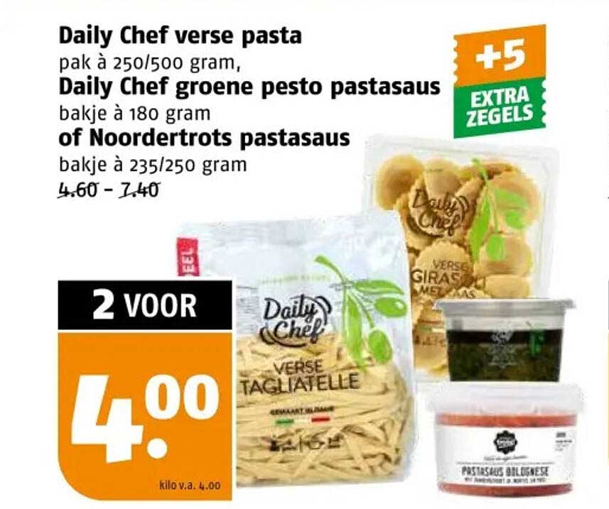 Daily Chef Verse Pasta Pak À 250/500 Gram, Daily Chef Groene Pesto ...