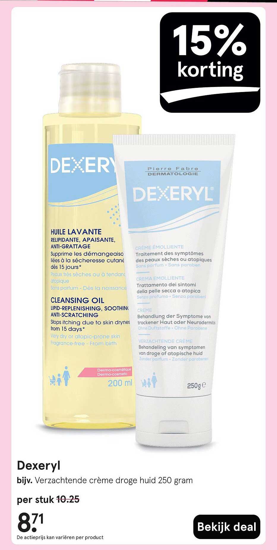 Dexeryl Bijv. Verzachtende Crème Droge Huid 250 Gram Aanbieding bij ...