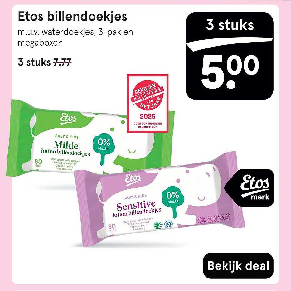 Etos Billendoekjes Aanbieding bij Etos - FolderFeest.nl