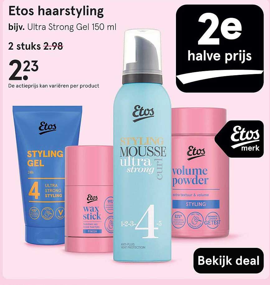 Etos Haarstyling Bijv. Ultra Strong Gel 150 Ml Aanbieding bij Etos ...