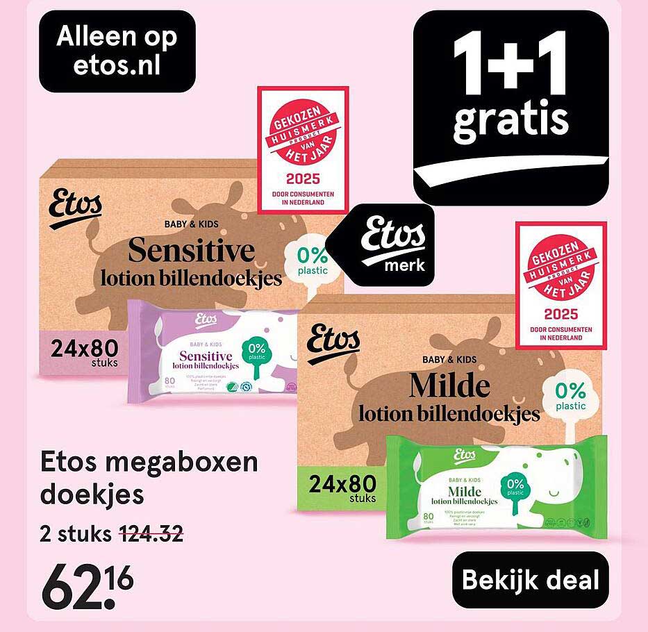 Etos Megaboxen Doekjes Aanbieding bij Etos - FolderFeest.nl