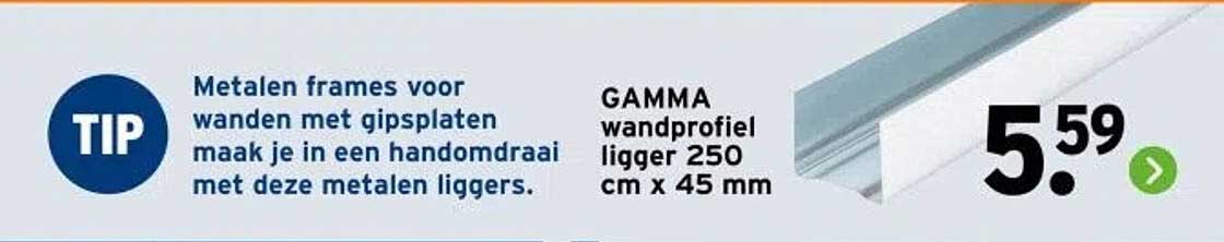 Gamma Wandprofiel Ligger 250 Cm X 45 Mm Aanbieding bij GAMMA ...