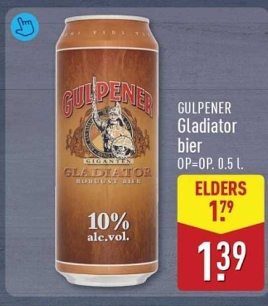 Gulpener Gladiator Bier Aanbieding bij ALDI - FolderFeest.nl