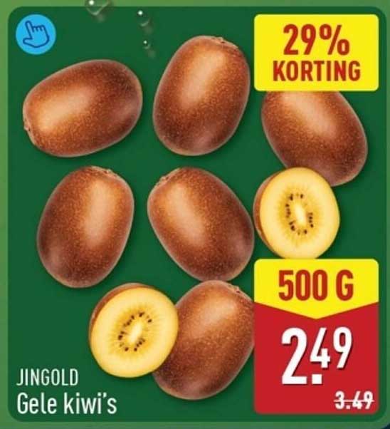 Jingold Gele Kiwi's Aanbieding bij ALDI - FolderFeest.nl