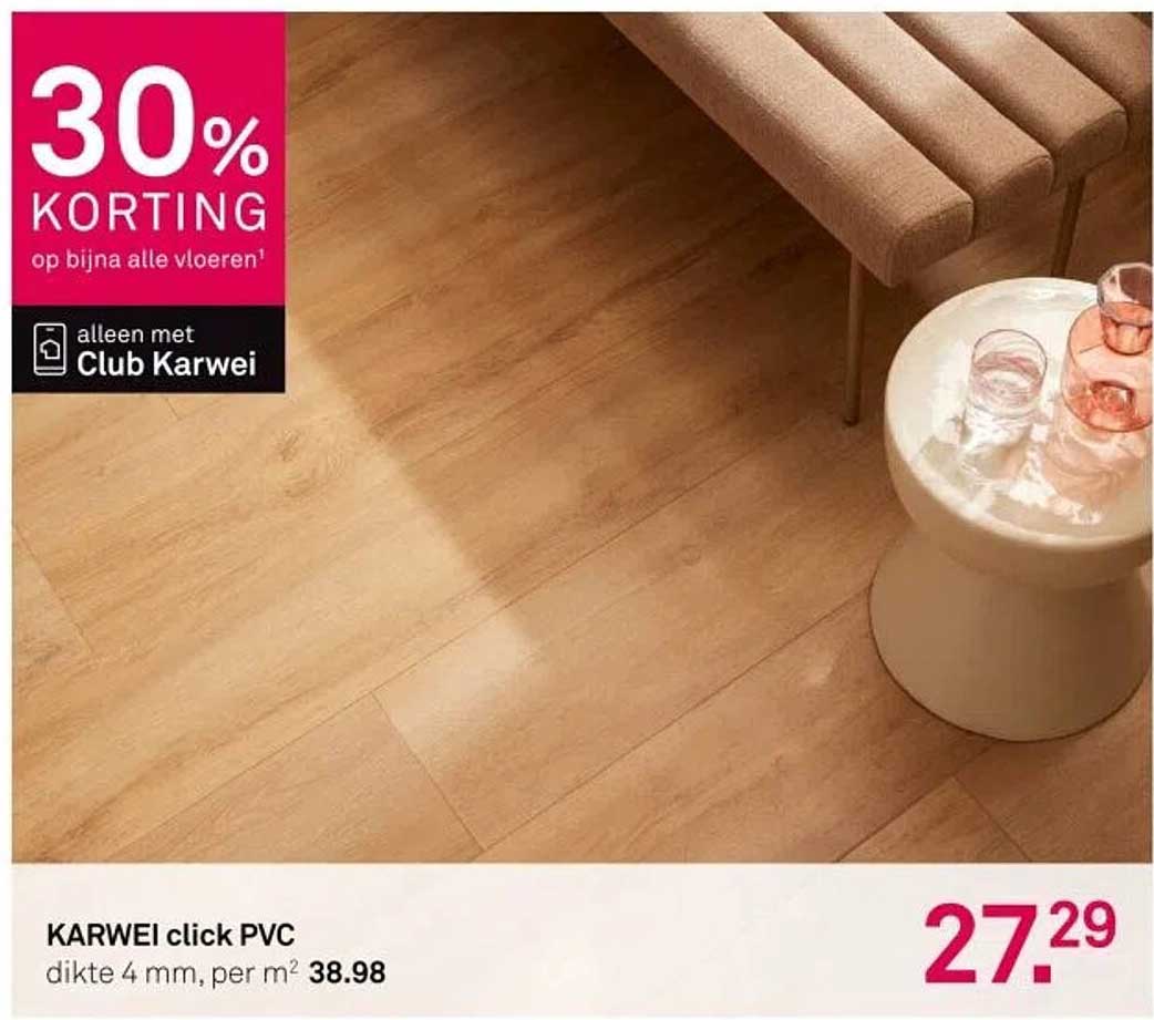 Karwei Click Pvc Aanbieding bij Karwei - FolderFeest.nl