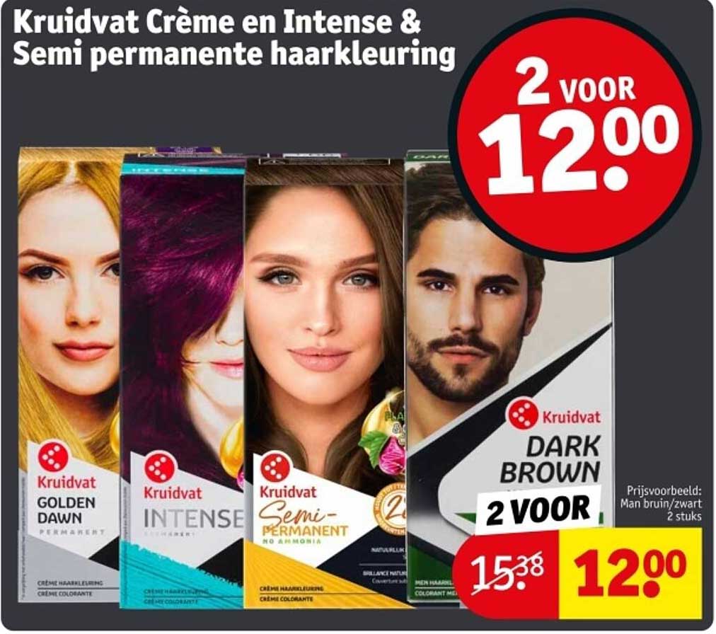 Kruidvat Crème En Intense & Semi Permanente Haarkleuring Aanbieding bij ...