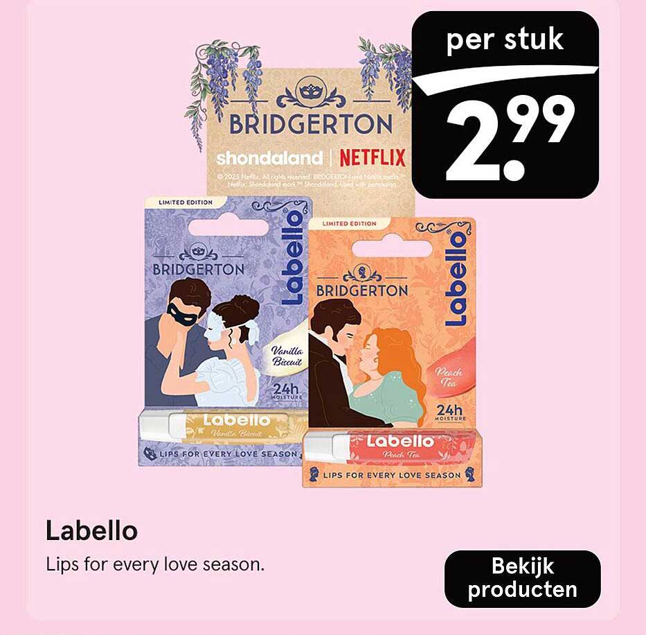Labello Bridgerton Shondaland | Netflix Aanbieding bij Etos ...