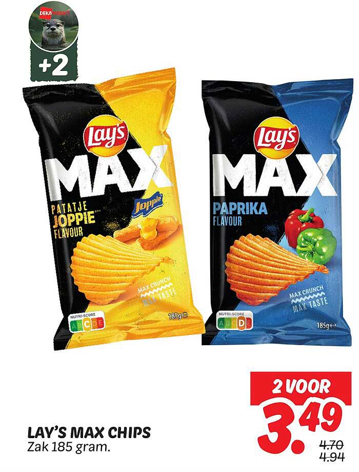 Lay’s Max Chips Aanbieding bij Dekamarkt - FolderFeest.nl