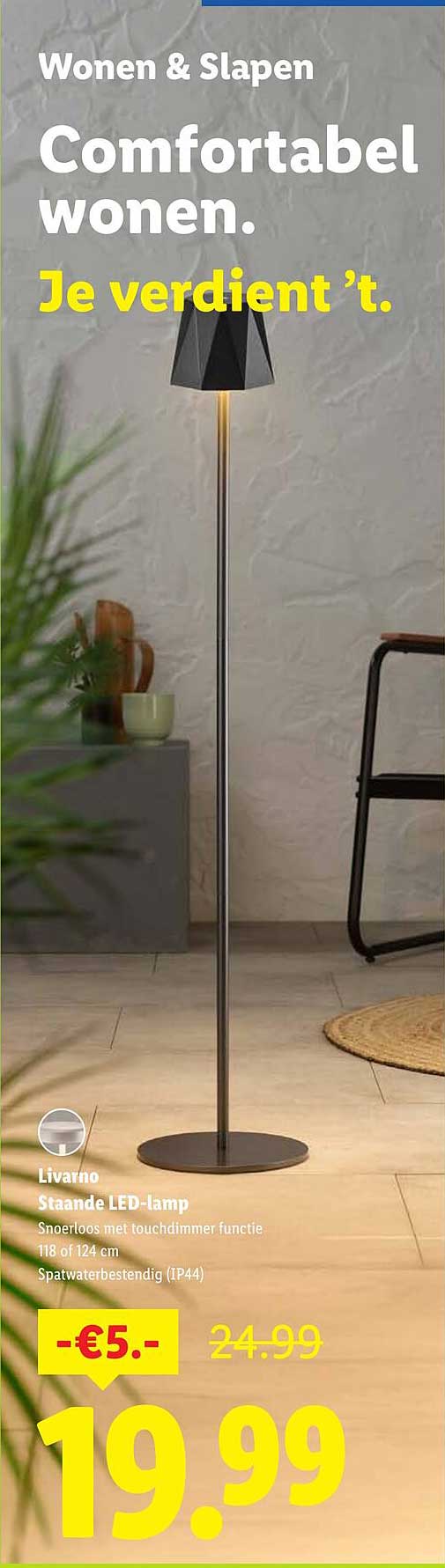 Livorno Staande Led-Lamp Aanbieding bij Lidl - FolderFeest.nl