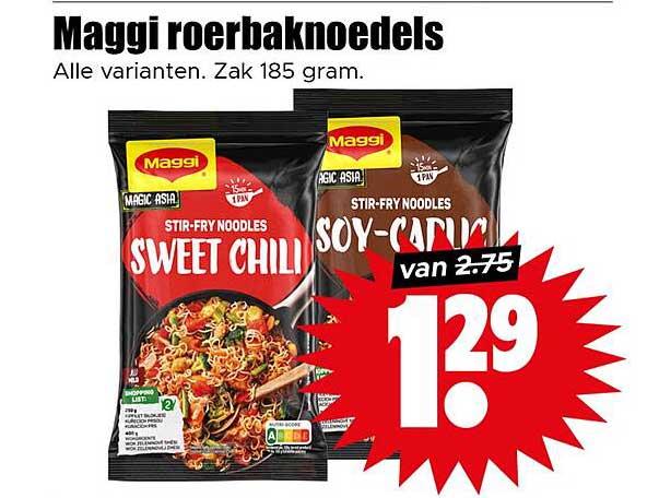 Maggi Roerbaknoedels Aanbieding bij Dirk - FolderFeest.nl