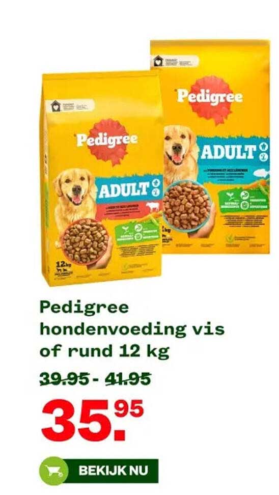 Pedigree Hondenvoeding Vis Of Rund 12 Kg Aanbieding bij Welkoop ...