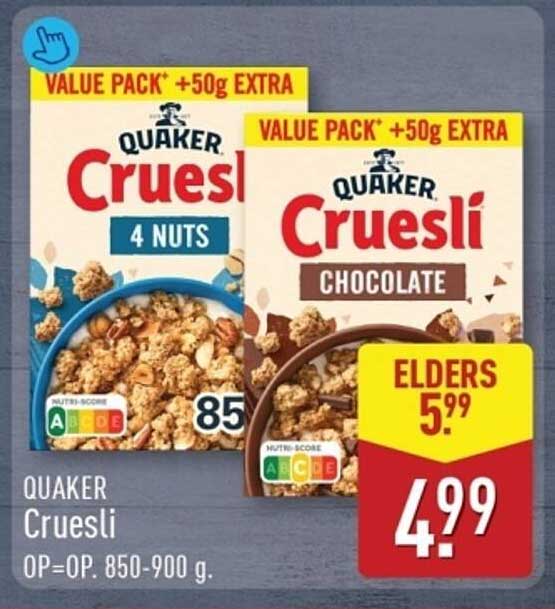 Quaker Cruesli Aanbieding bij ALDI - FolderFeest.nl