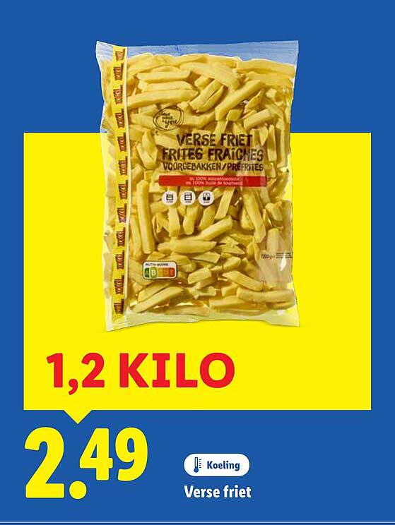 Verse Friet Frites Fraîches Voorgebakken/Pre-Frites Aanbieding bij Lidl ...