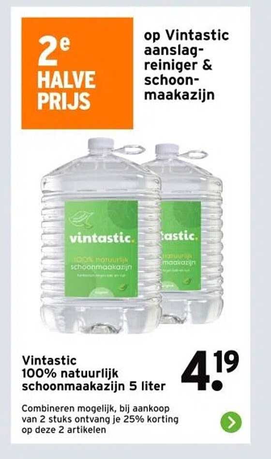 Vintastic 100% Natuurlijk Schoonmaakazijn 5 Liter Aanbieding bij GAMMA ...