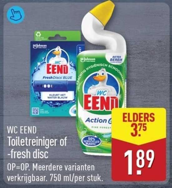 Wc Eend Toiletreiniger Of -Fresh Disc Aanbieding bij ALDI - FolderFeest.nl