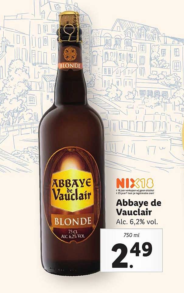 Abbaye De Vauclair Blonde aanbieding bij Lidl