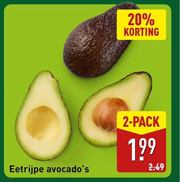Eetrijpe Avocado's Aanbieding bij ALDI - FolderFeest.nl