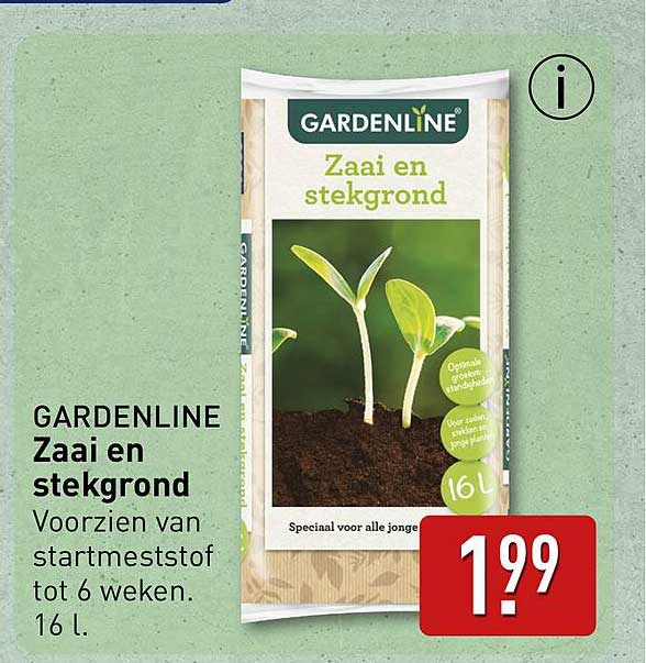 Gardenline Zaai En Stekgrond Aanbieding bij ALDI - FolderFeest.nl