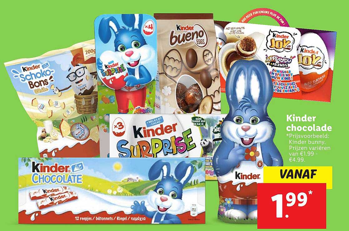 Kinder Chocolade Aanbieding bij Lidl - FolderFeest.nl