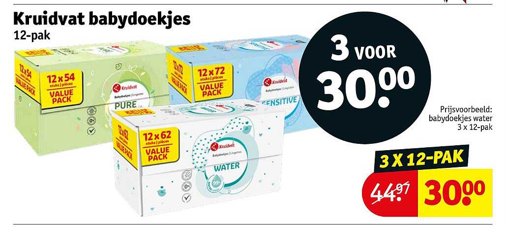 Kruidvat Babydoekjes aanbieding bij Kruidvat