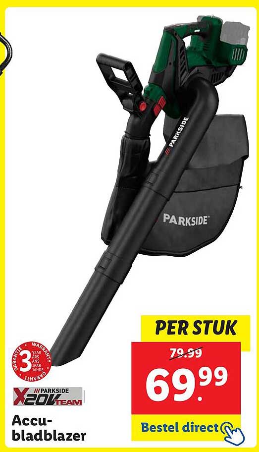 Parkside Accubladblazer Aanbieding bij Lidl - FolderFeest.nl