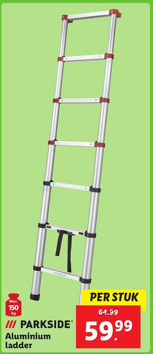 Parkside Aluminium Ladder aanbieding bij Lidl