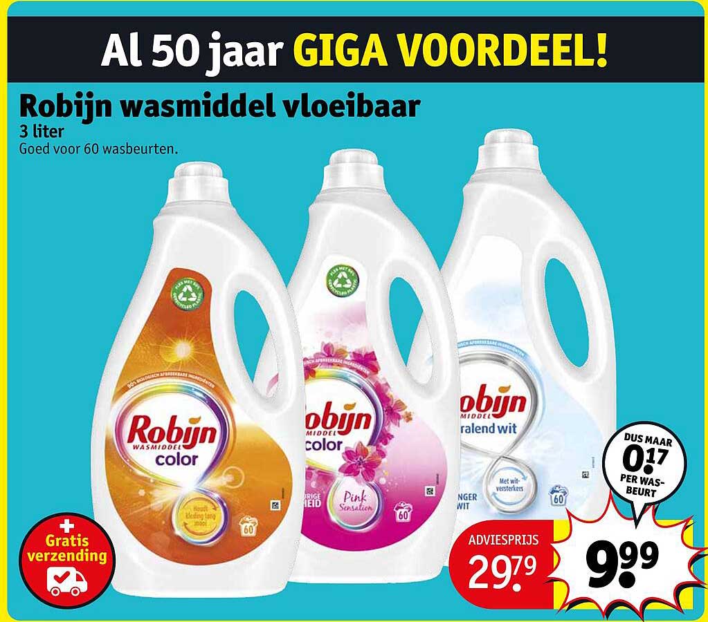 Robijn Wasmiddel Vloeibaar Aanbieding bij Kruidvat - FolderFeest.nl