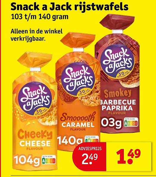 Snack A Jack Rijstwafels aanbieding bij Kruidvat