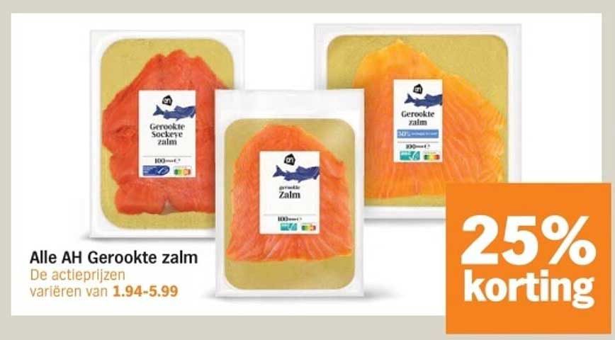 Alle Ah Gerookte Zalm Aanbieding bij Albert Heijn - FolderFeest.nl