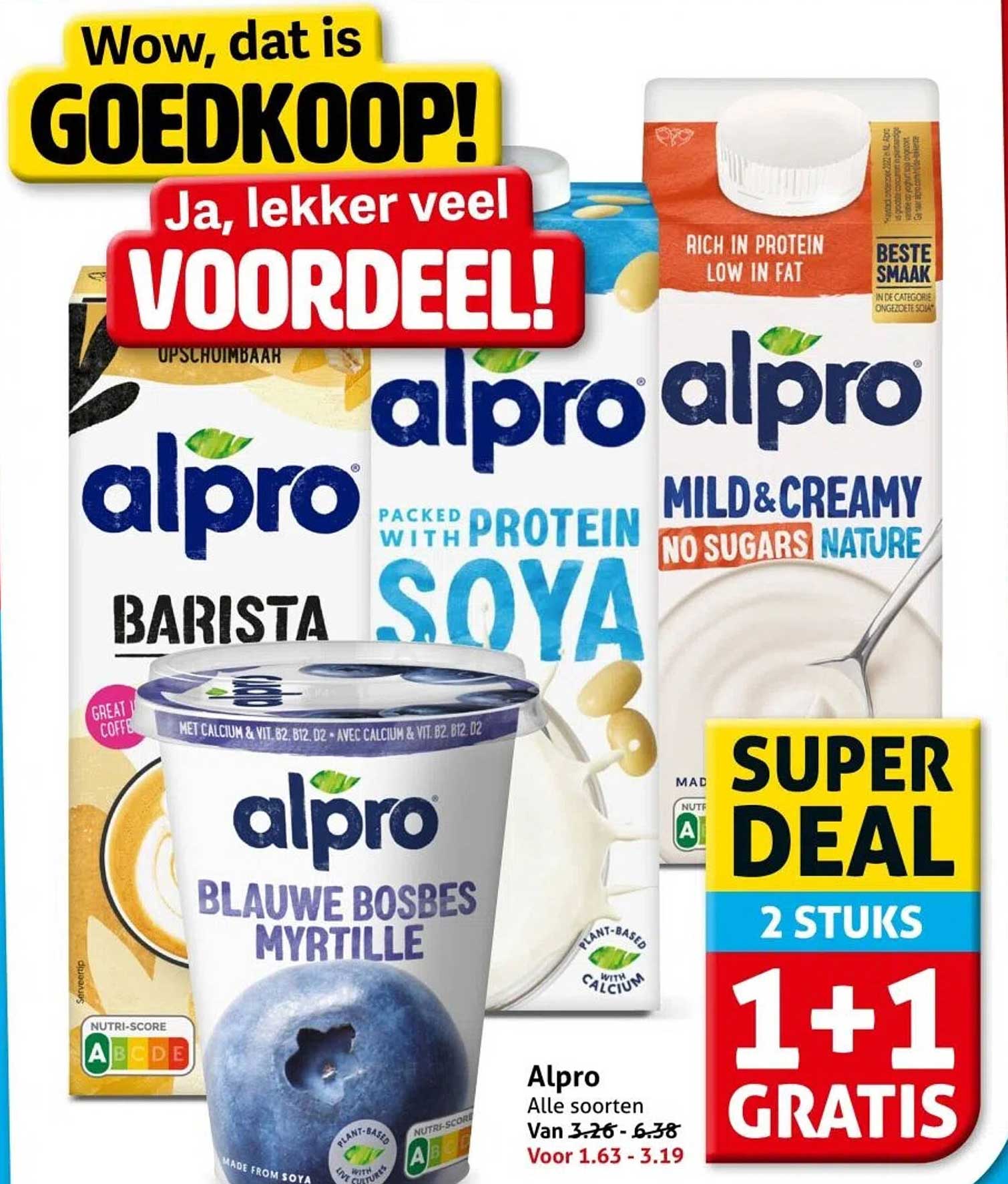 Alpro Alle Soorten Aanbieding bij Hoogvliet - FolderFeest.nl