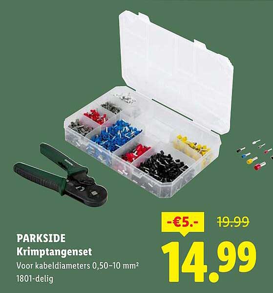 Parkside Krimp Tangenset Aanbieding bij Lidl - FolderFeest.nl