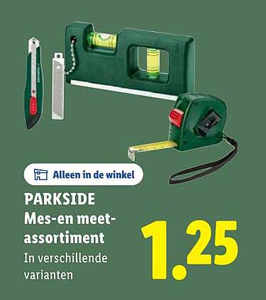 Parkside Mes-En Meet-Assortiment Aanbieding bij Lidl - FolderFeest.nl