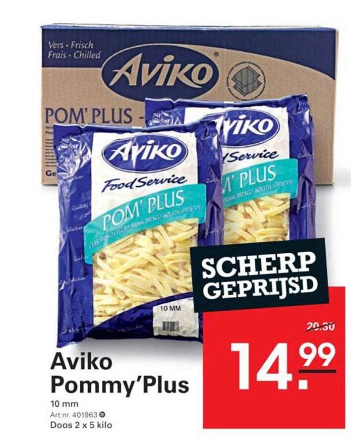 Aviko Pommy’plus 10 Mm - Doos 2 X 5 Kilo Aanbieding bij Sligro ...