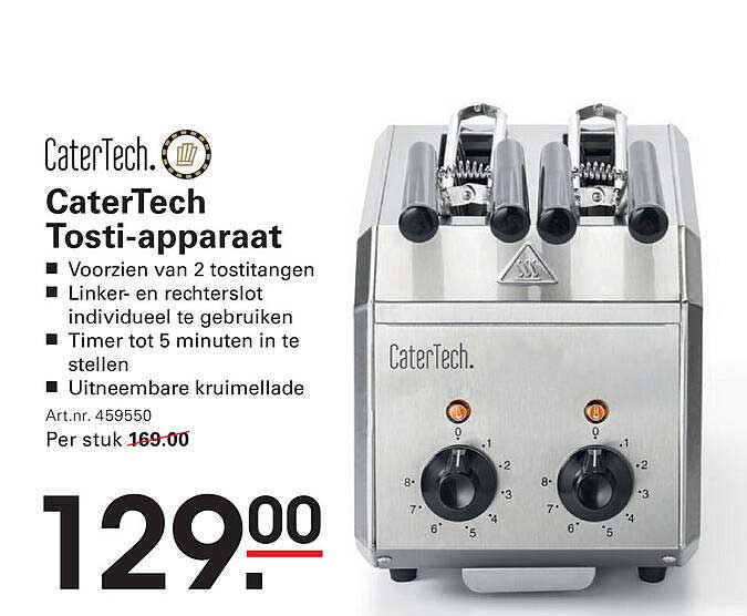 Catertech Tosti-Apparaat aanbieding bij Sligro