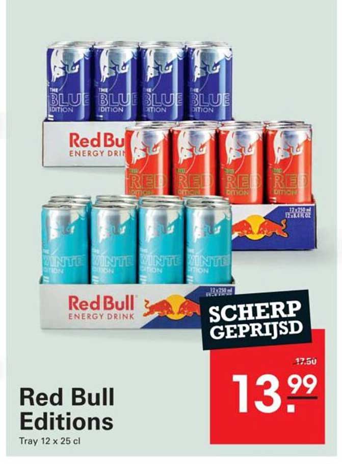 Red Bull Editions aanbieding bij Sligro