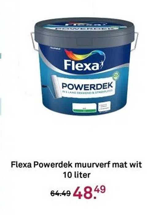 Flexa Powerdek Muurverf Mat Wit 10 Liter aanbieding bij Karwei
