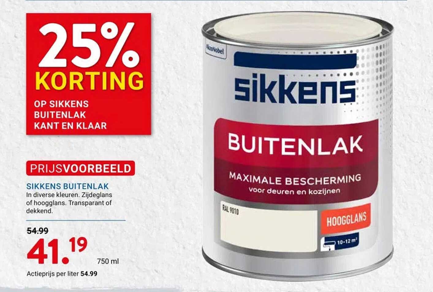25% Korting Op Sikkens Buitenlak Kant En Klaar Aanbieding bij KlusWijs ...
