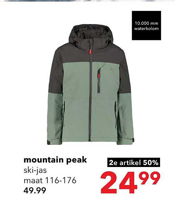Mountain Peak Ski-Jack Maat 110-164 Aanbieding bij Scapino - FolderFeest.nl