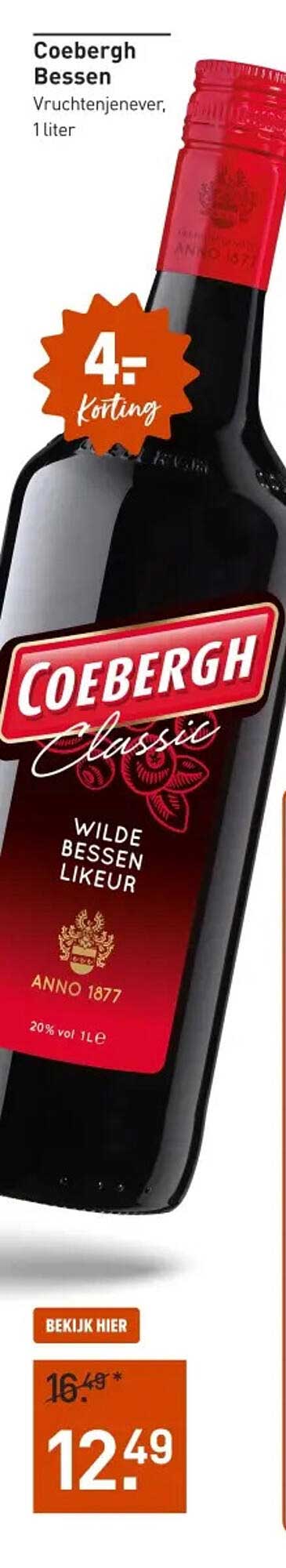 Coebergh Bessen Vruchtjenever, 1 Liter Aanbieding bij Gall & Gall ...