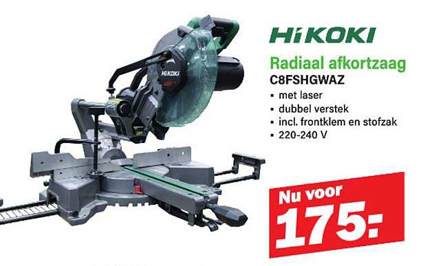 Radiaal Afkortzaag C8Fshgwaz Aanbieding bij Van Cranenbroek ...