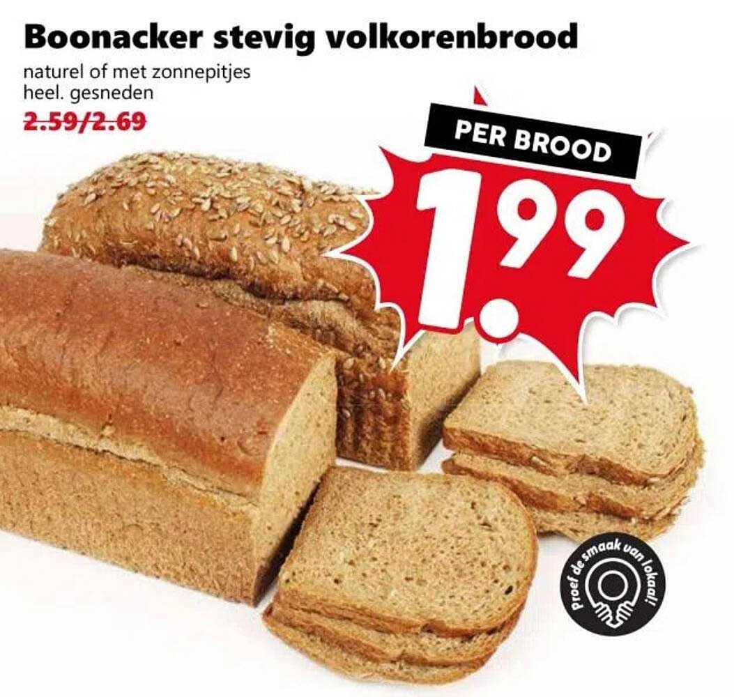 Boonacker Stevig Volkorenbrood Aanbieding bij Coop - FolderFeest.nl