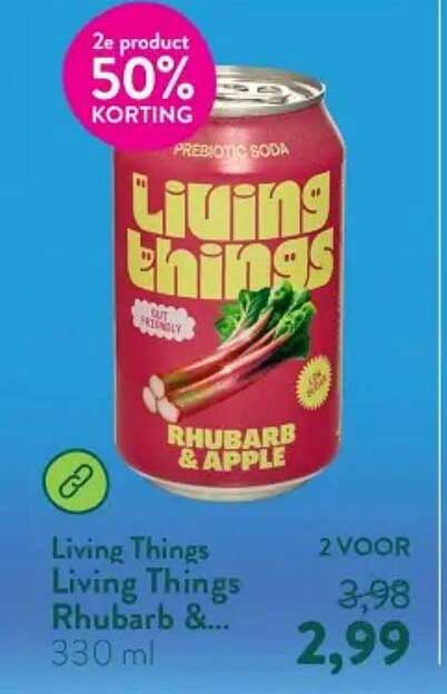 Living Things Rhubarb & Apple 2E Product 50% Korting Aanbieding bij ...
