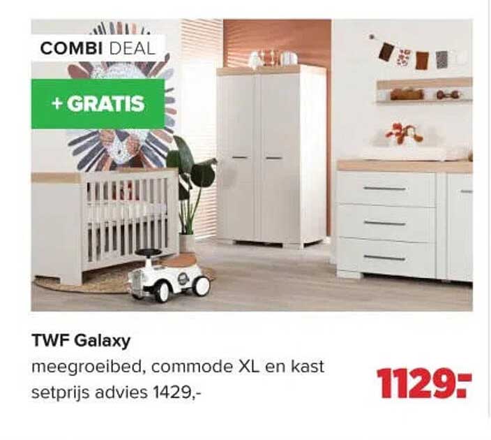 Twf Galaxy Meegroei Bed, Commode Xl En Kast Setprijs Advies 1429 ...