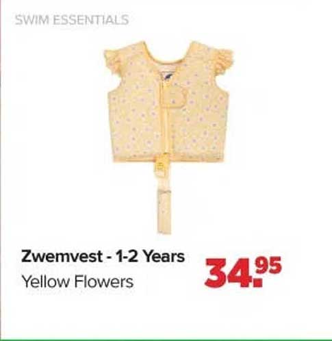 Zwemvest - 1-2 Years Yellow Flowers Aanbieding bij Baby-Dump ...