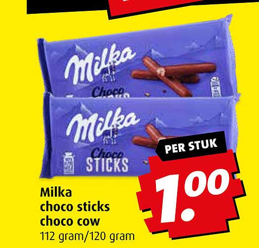 Milka Choco Sticks Choco Cow aanbieding bij Boni