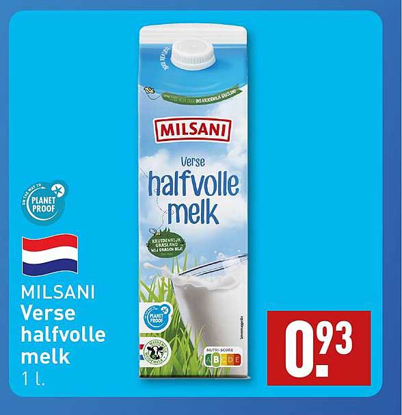 Milsani Verse Halfvolle Melk Aanbieding bij ALDI - FolderFeest.nl