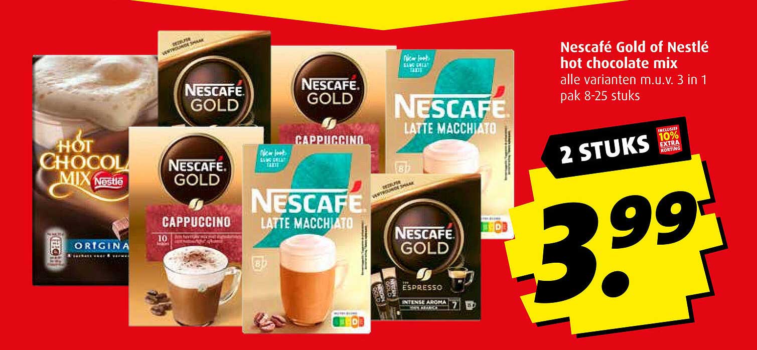 Nescafé Gold Of Nestlé Hot Chocolate Mix Aanbieding bij Boni ...