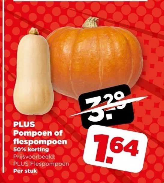 Plus Pompoen Of Flespompoen Aanbieding bij PLUS - FolderFeest.nl